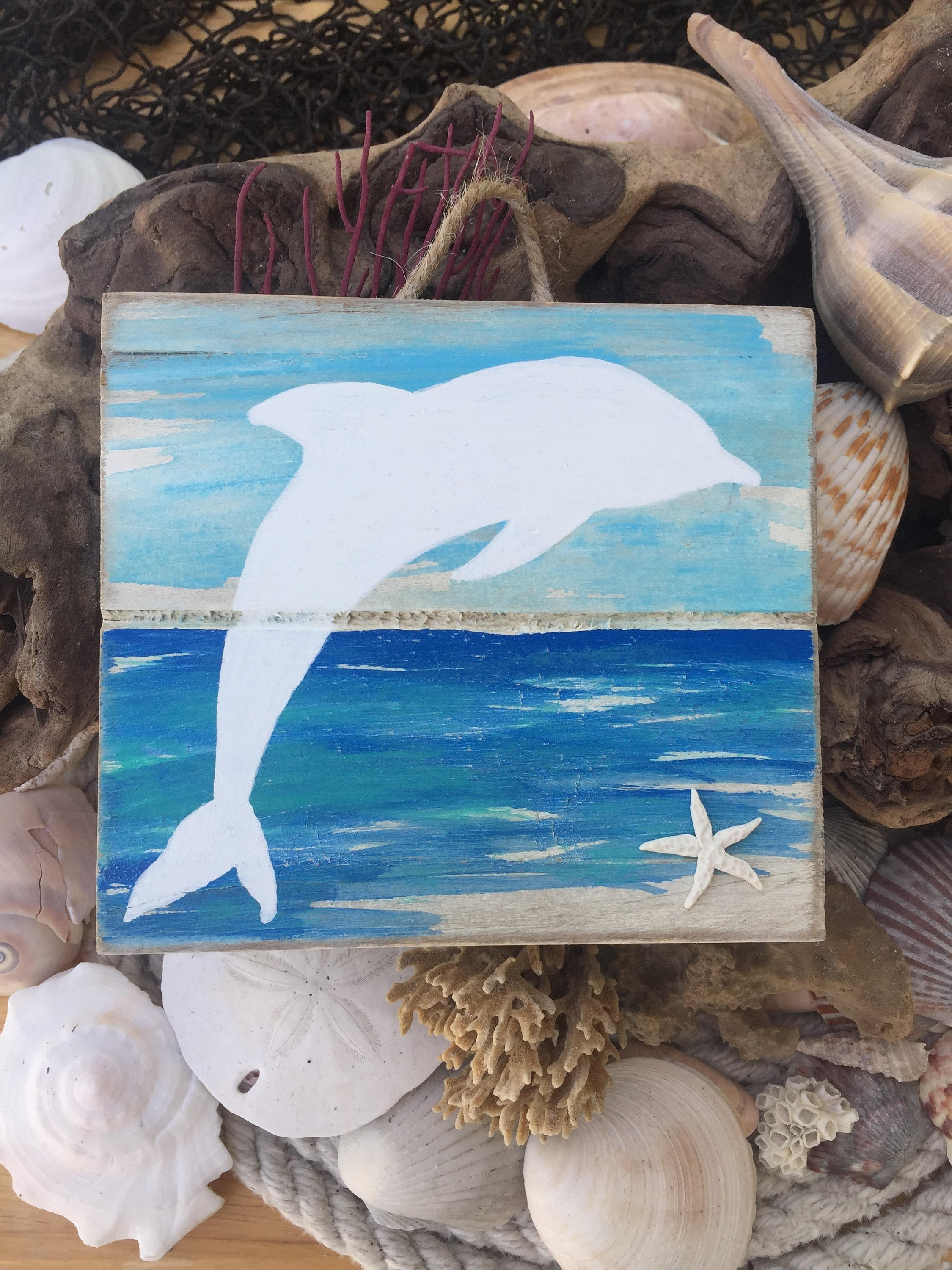 Dolphin Pallet Sign Wood Dolphin Decor Upcycled Dolphin - Etsy