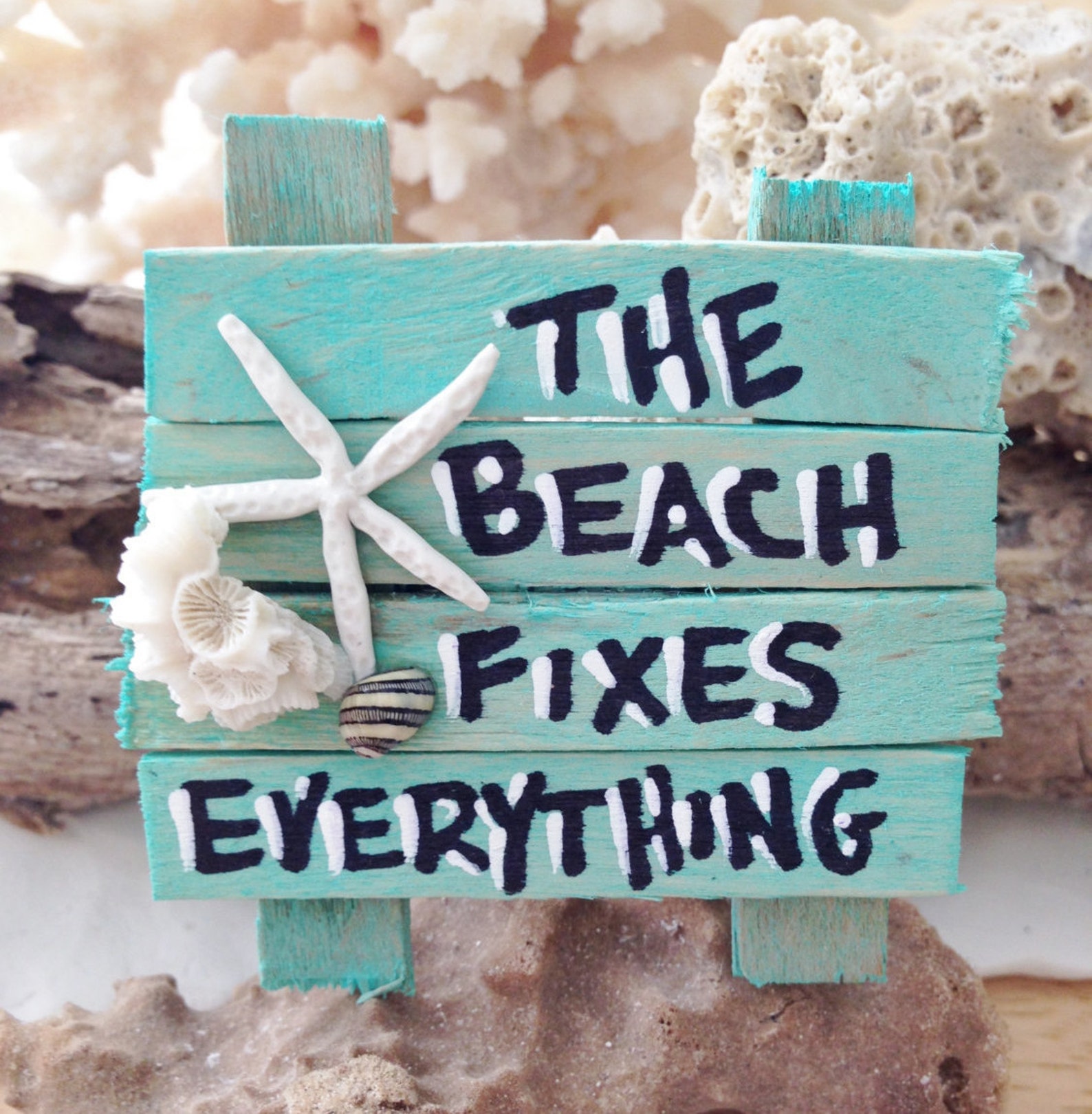 Beach Refrigerator Magnet the Beach Fixes Everything Fridge - Etsy
