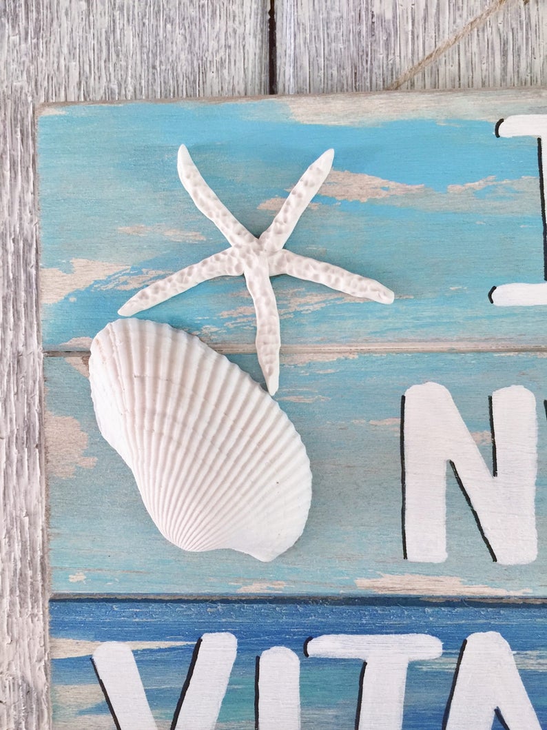 Wood Ocean Sign Vitamin Sea Pallet Art Wooden Vitamin Sea | Etsy