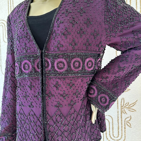Beaded Silk Jacket - Etsy