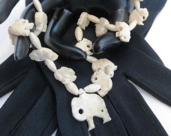 Ivory Elephant Necklace | Etsy