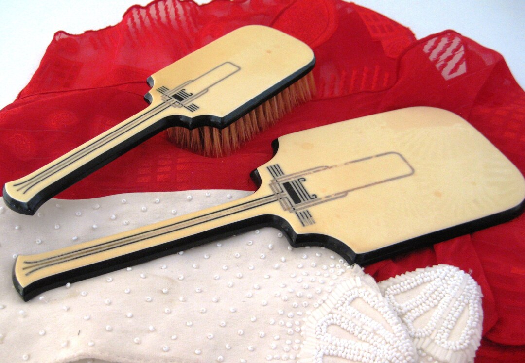 Vintage Art Deco Vanity Set, DUPONT Brush and Mirror - Etsy