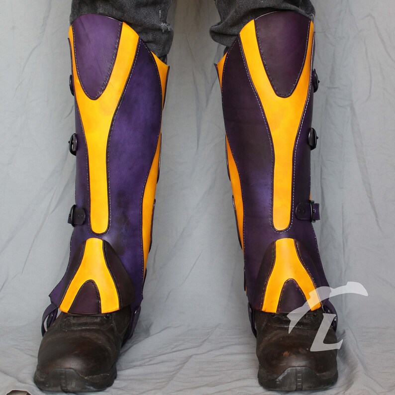 Leather PDF Pattern - Gaiters PATTERN - Greaves Leg Armor Cosplay ...