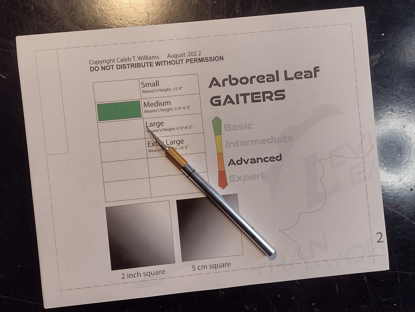 Leather PDF Pattern Gaiters PATTERN DIY Autumn Leaf Boot Cover Template ...