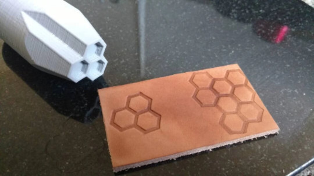 Leather TOOL - Hex Grid Leather Stamp (3D Printed) - Etsy