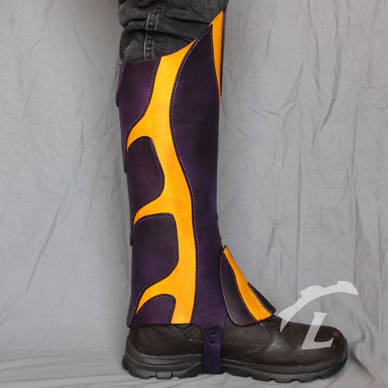Leather PDF Pattern - Gaiters PATTERN - Greaves Leg Armor Cosplay ...