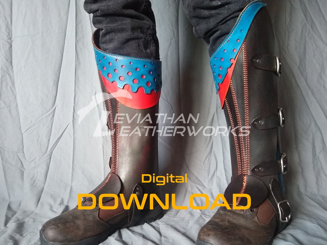 Leather PDF Pattern - Gaiter PATTERN - Gaiters Cosplay Pattern ...