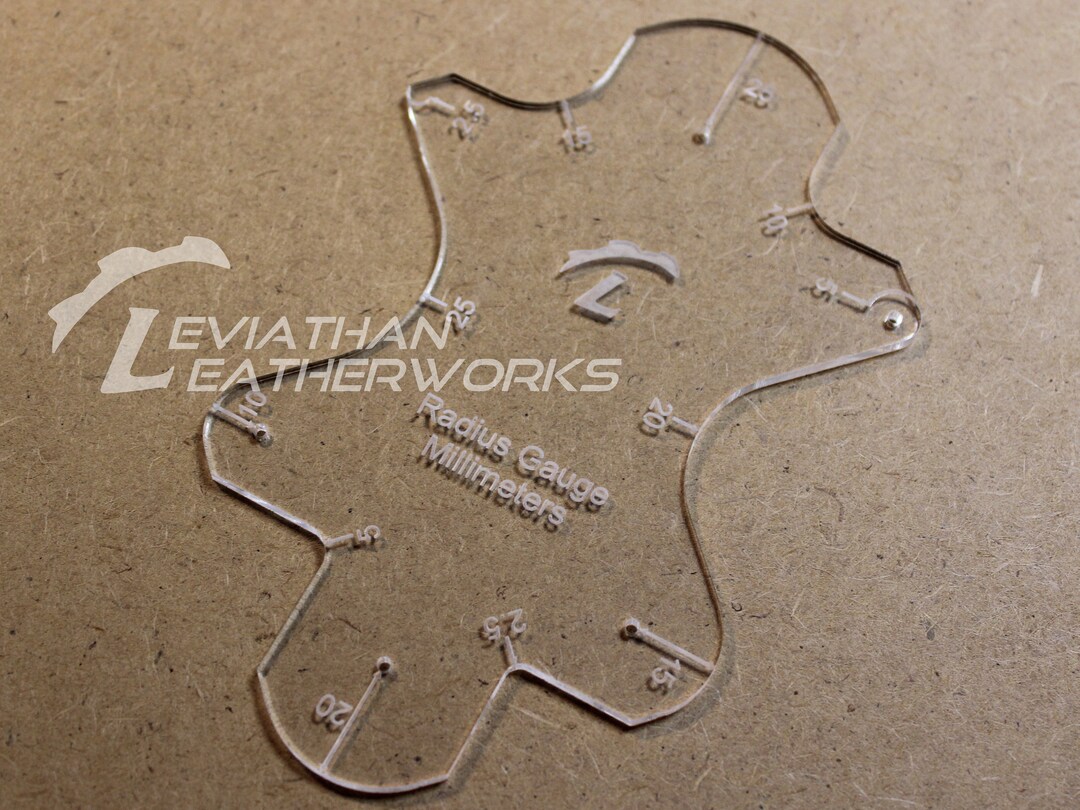 Leather TOOL - Acrylic Radius Cutting Templates - Metric Millimeter ...