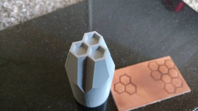 Leather TOOL - Hex Grid Leather Stamp (3D Printed) - Etsy