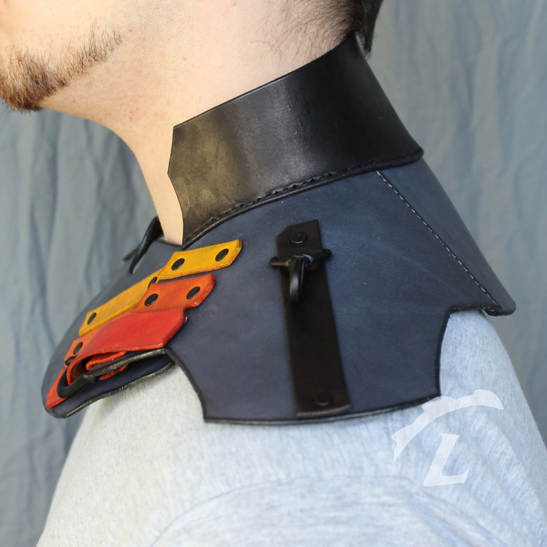 Leather PDF Pattern Gorget PATTERN Shoulder Armor Cosplay - Etsy