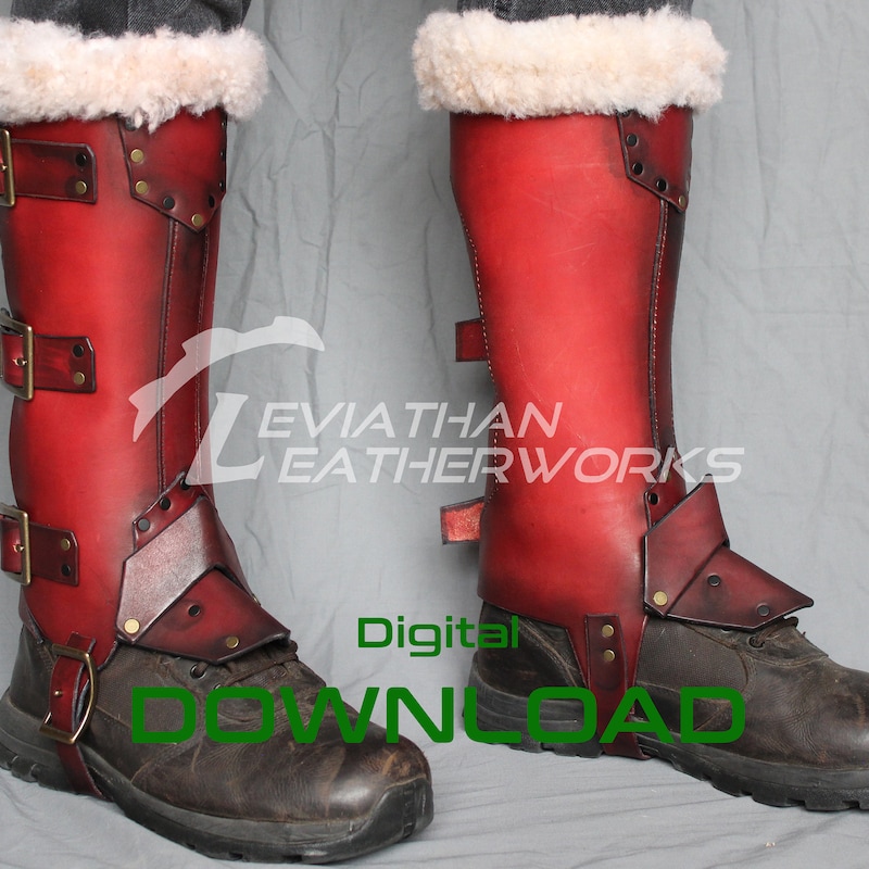 Leather Santa Claus Boots - Etsy