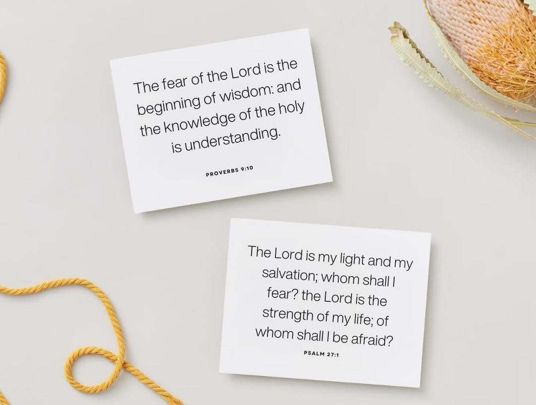52 Bible Memory Verse Cards Old Testament KJV Digital Download Cursive ...
