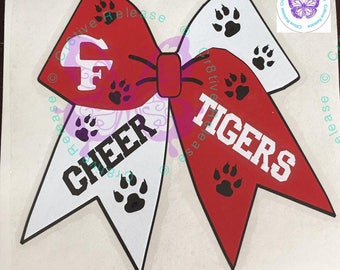 Cheer bow decal | Etsy