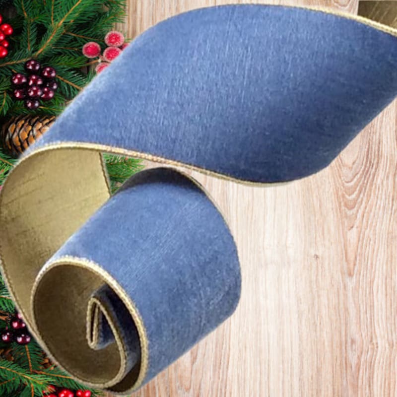 Blue Velvet Ribbon - Etsy