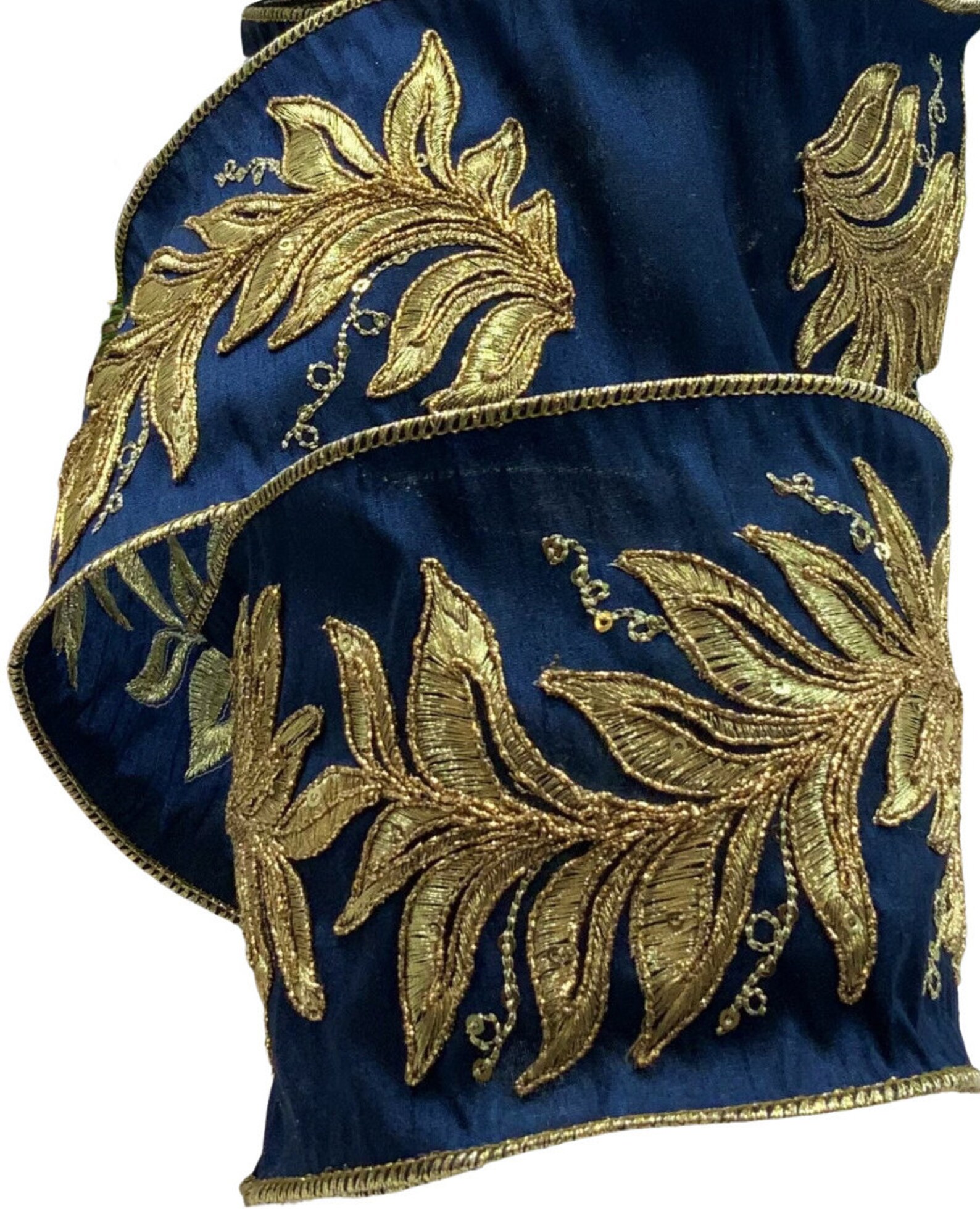 LUXE Designer Ribbon: 4 X 10yds Embroidered Gold Thread - Etsy