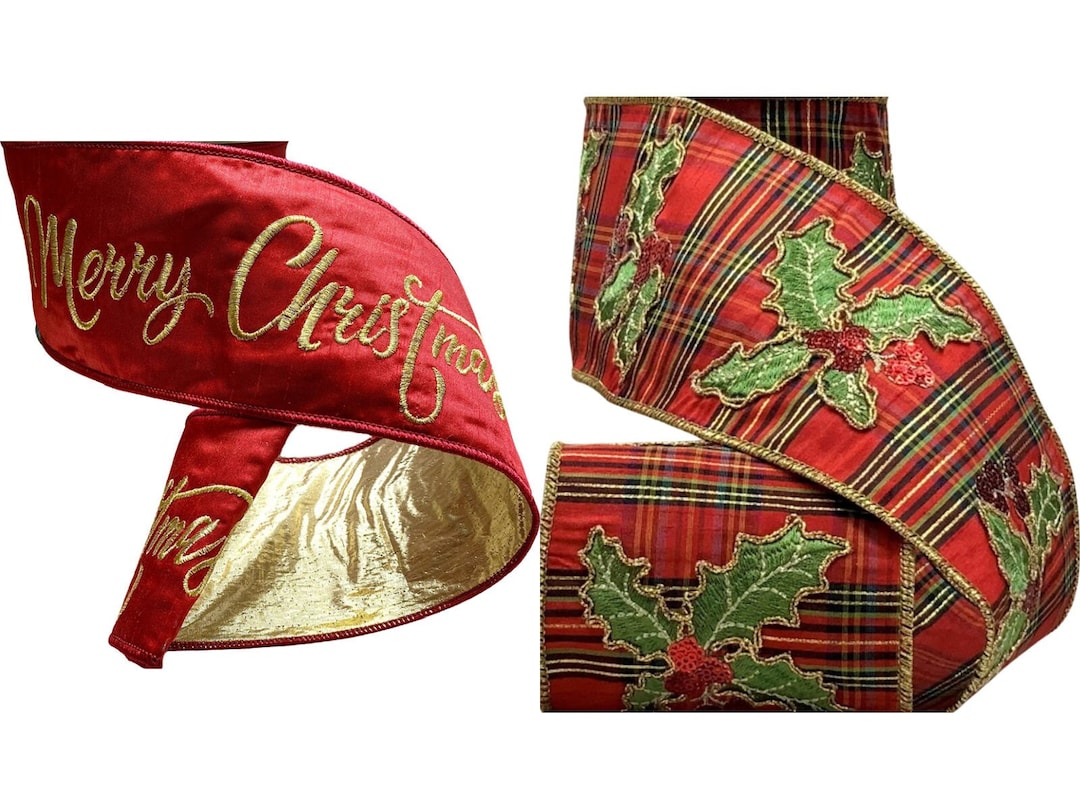 LUXE Designer Ribbon:4 X 5yds Embroidered Gold Thread & - Etsy