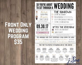 Funny Infographic Wedding Program / Our Love Story / Games & | Etsy