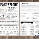 Funny Infographic Wedding Program / Our Love Story / Games & | Etsy
