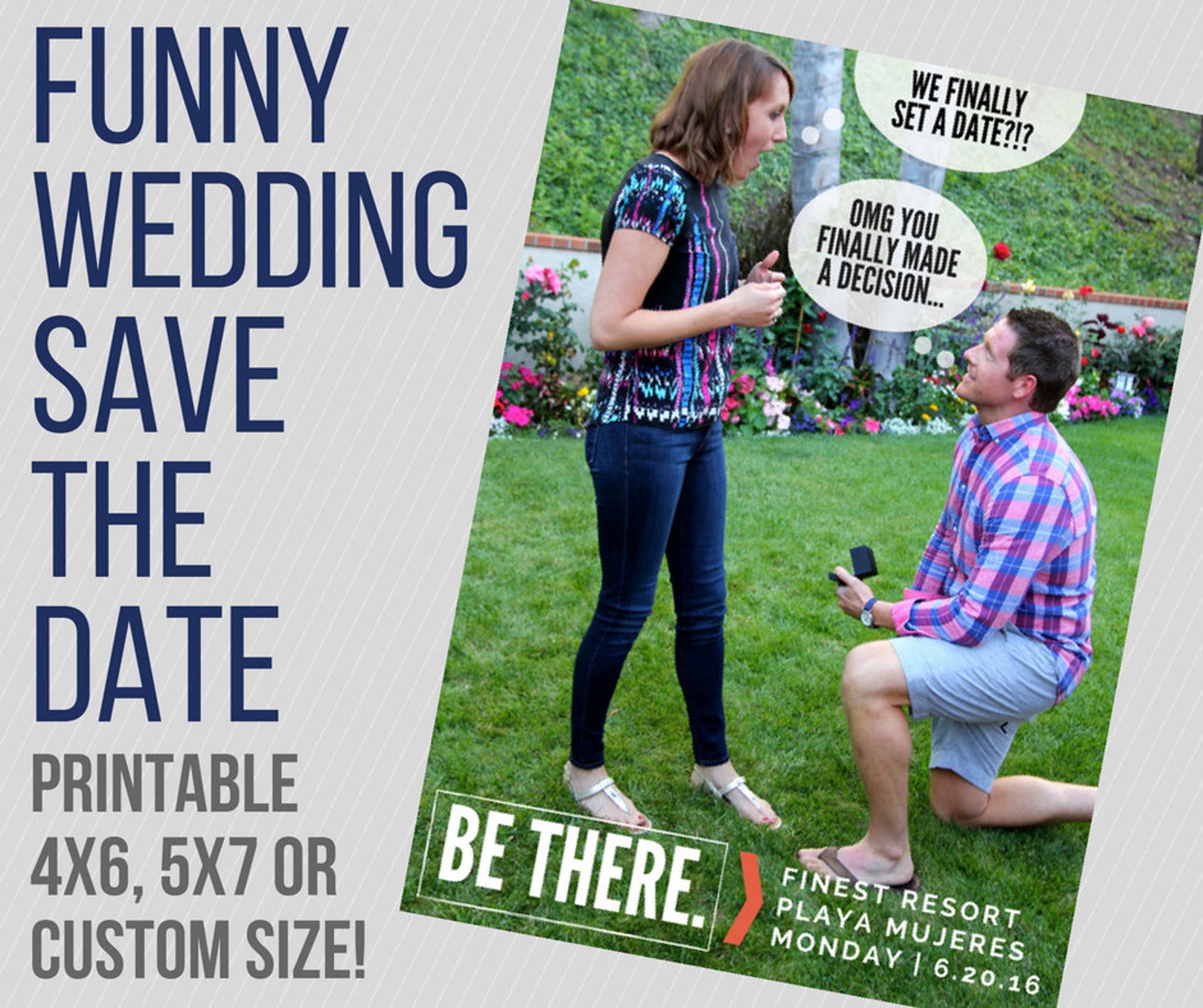 Funny Wedding Save the Date / Printable / Download / Personalized ...
