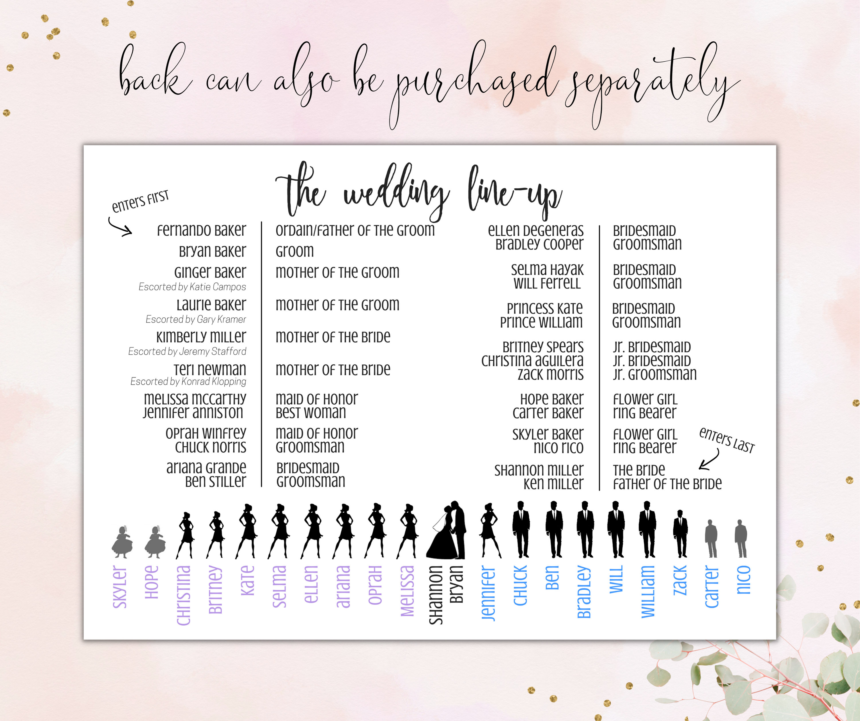 Wedding Week Timeline / Schedule of Events / Itinerary / - Etsy