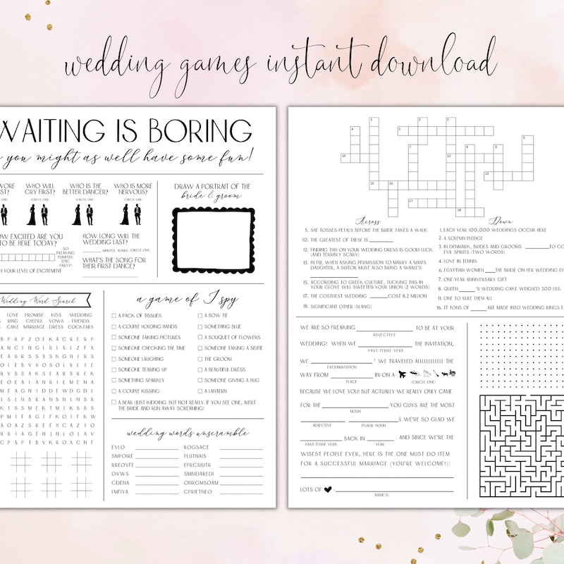 Wedding Games Quirky - Etsy UK