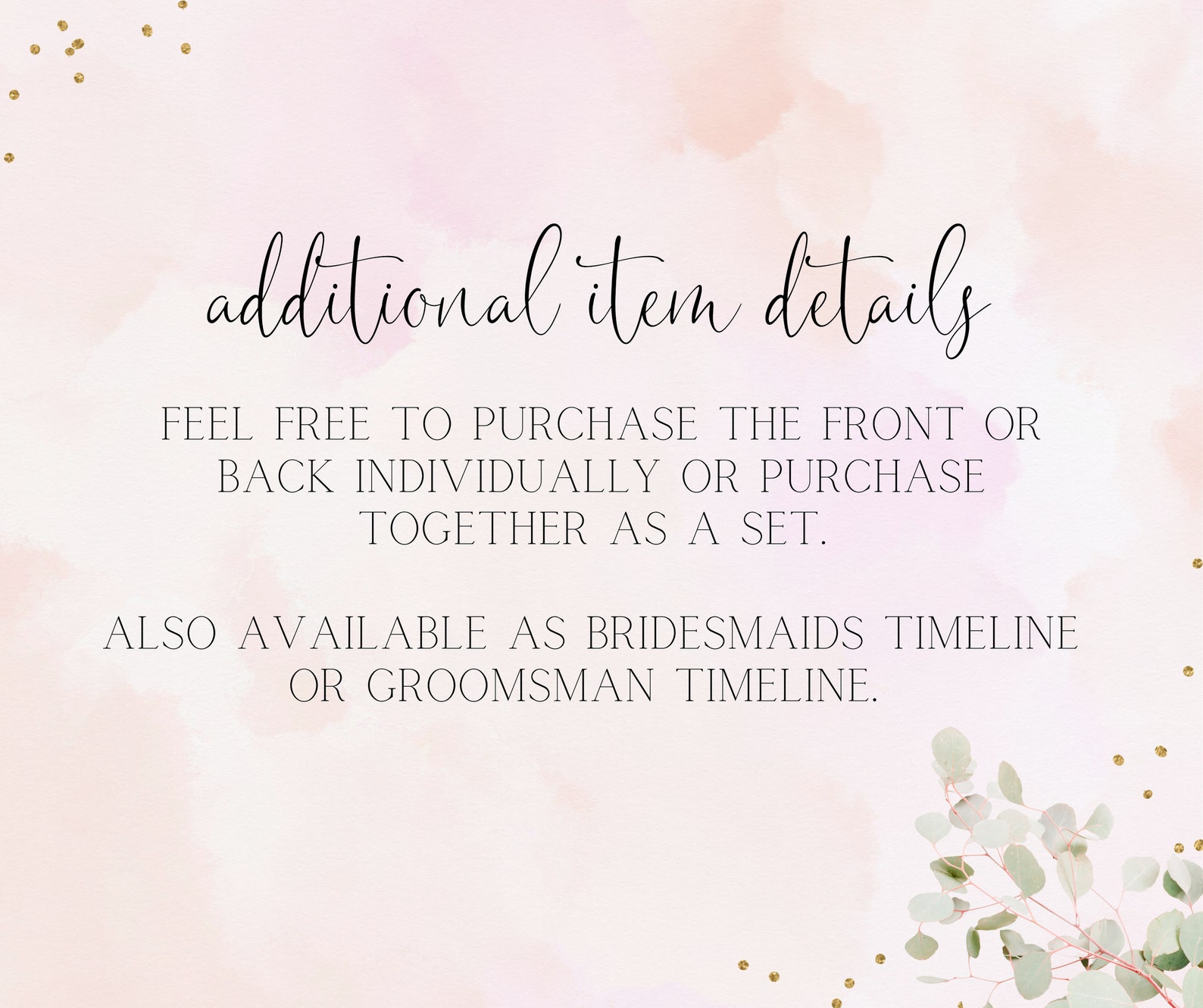 Wedding Week Timeline / Schedule of Events / Itinerary / - Etsy