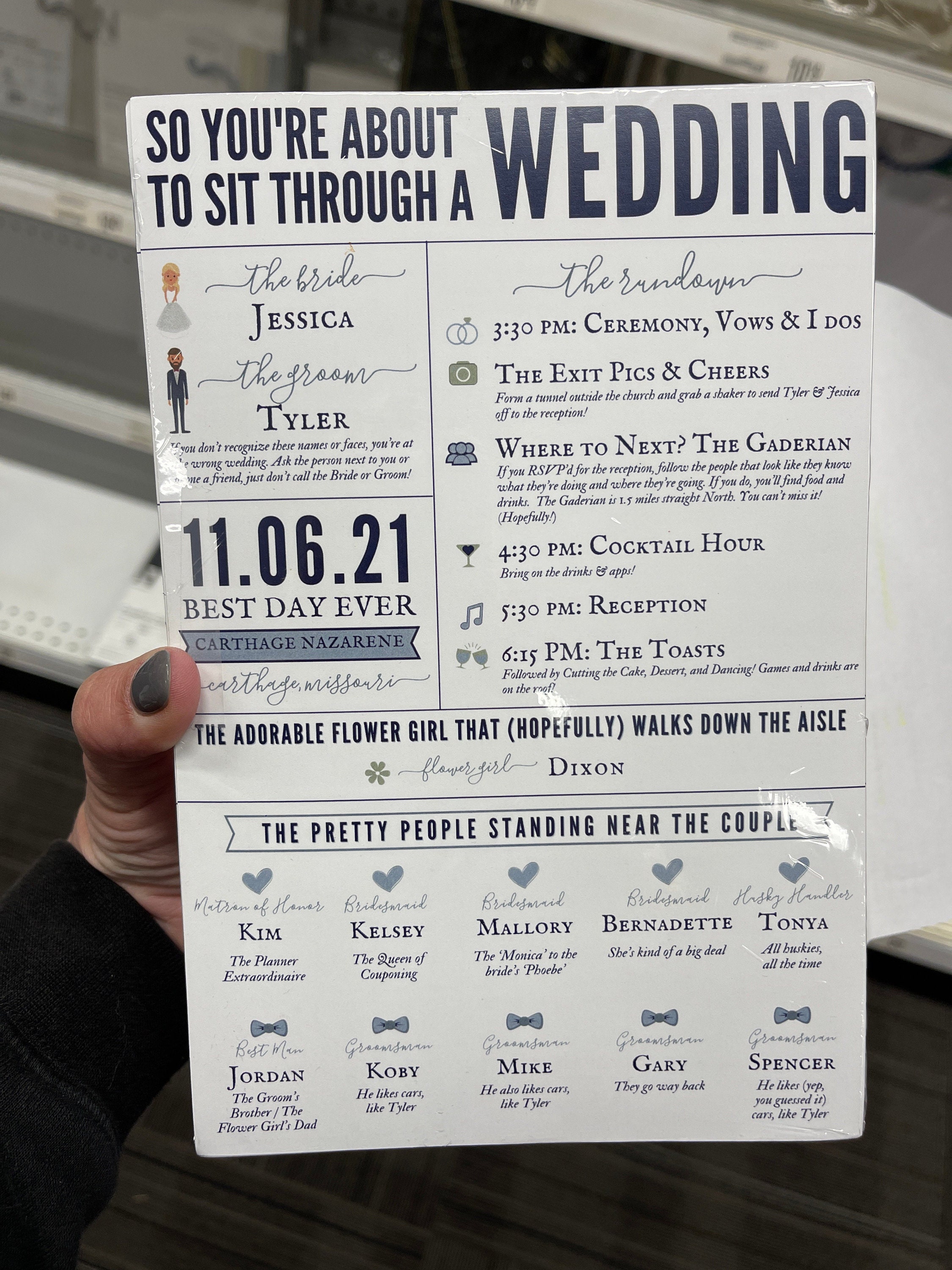 Funny Infographic Wedding Program / Games & Activities / Word - Etsy