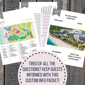 Wedding Guest Custom Printable Info Packet, Destination Weddings ...