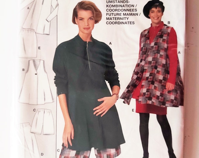 Retro 90s Maternity Separates, Mom to Be Wardrobe, Tunic, Swing Vest ...
