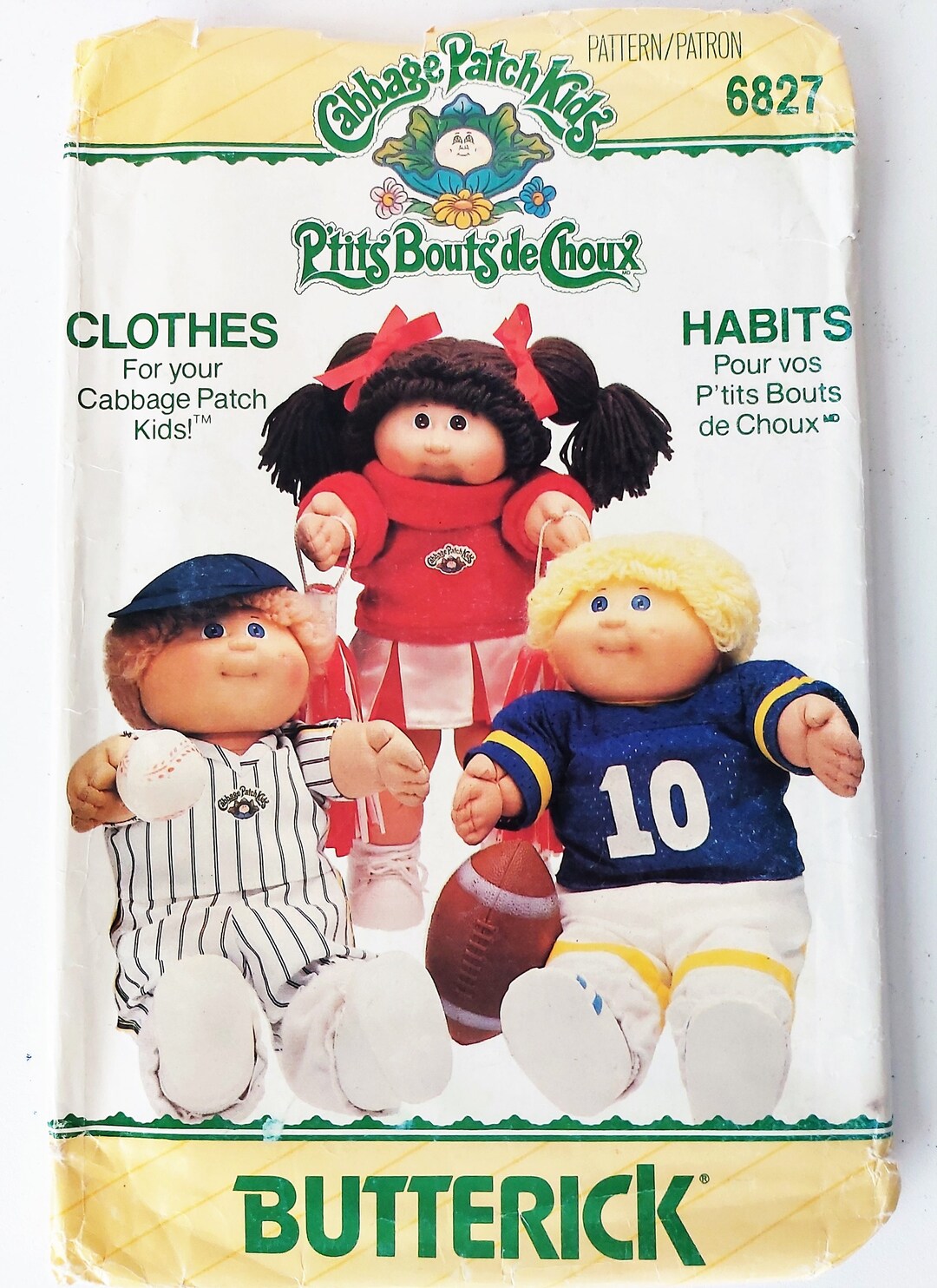 Cabbage Patch Kids Sports & Cheerleader Uniforms, 16" CPK Doll Clothes ...