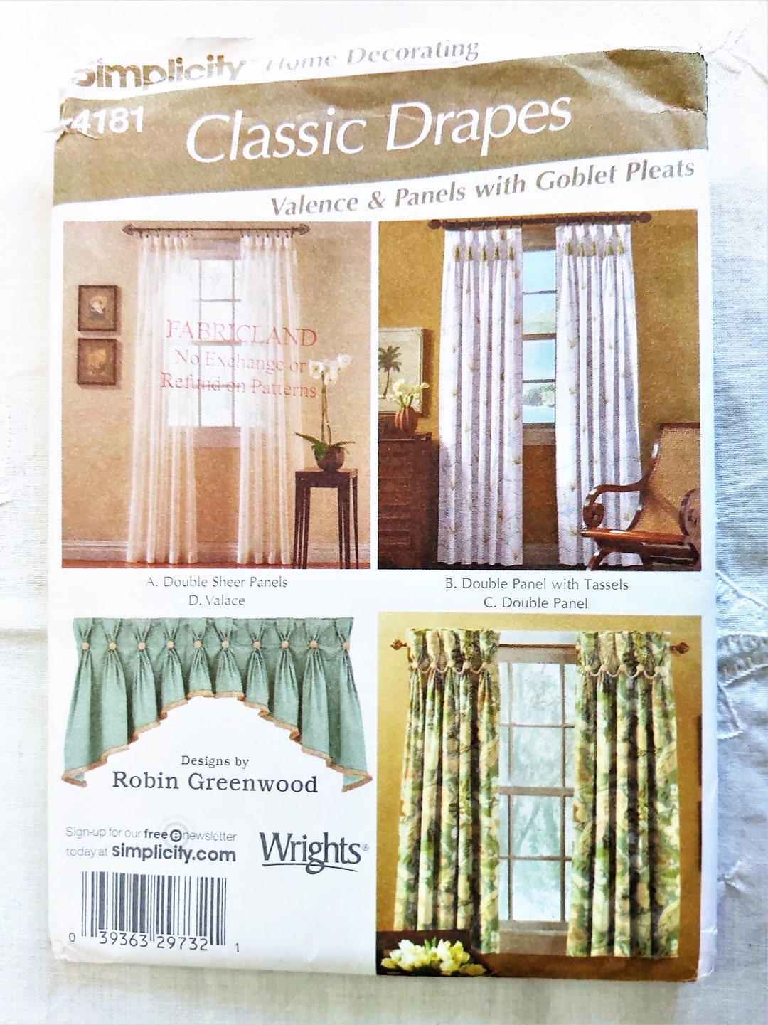 DIY Classic Drapes, Shaped Valence, Double Sheer Panels, Double Panel ...