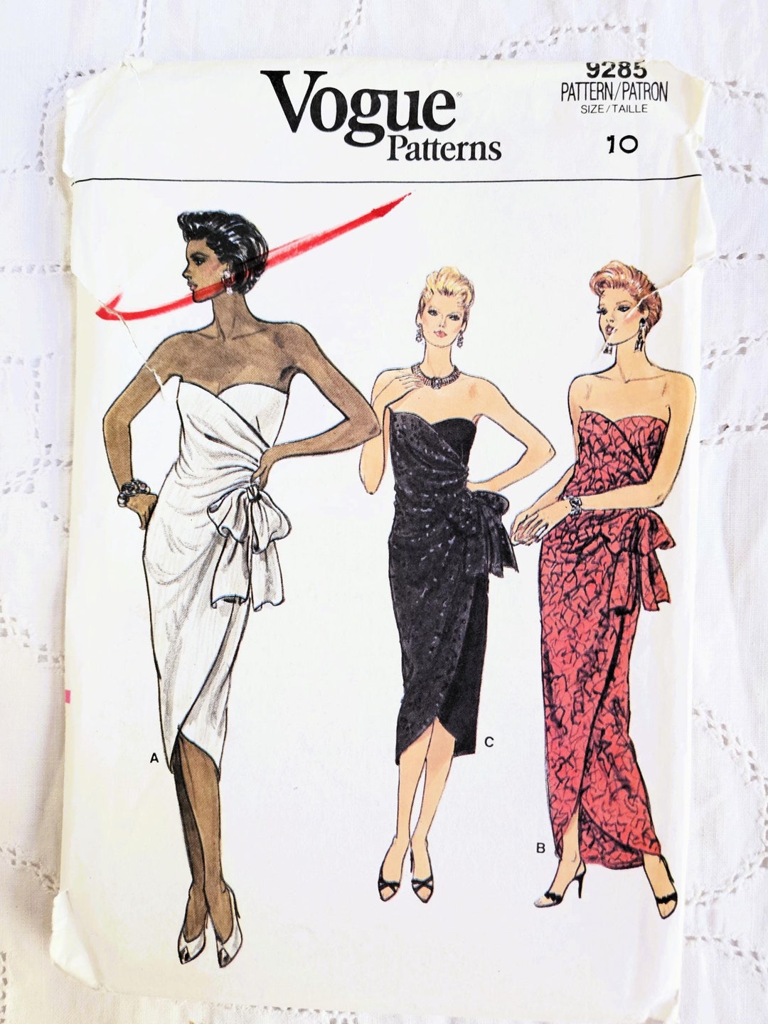 80s Strapless Fitted Dress, Mid-calf or Evening Lengths, Draped Front ...