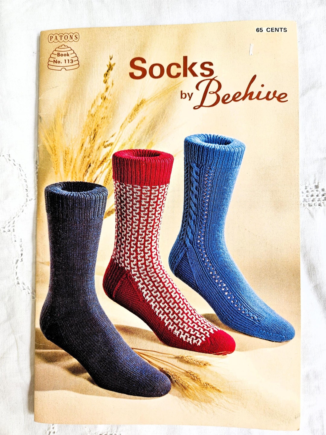 Collection of Vintage 1960s Knit Socks, Beehive Fingering Yarn ...