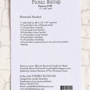 Thimble Blossoms Picnic Rollup Quilt, Jelly Roll Quilt, Modern Patchwork Lap Quilt, Blanket With ...