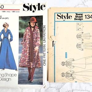 Retro 70s Empty Sewing Pattern Envelopes & Instructions, Paper Ephemera ...
