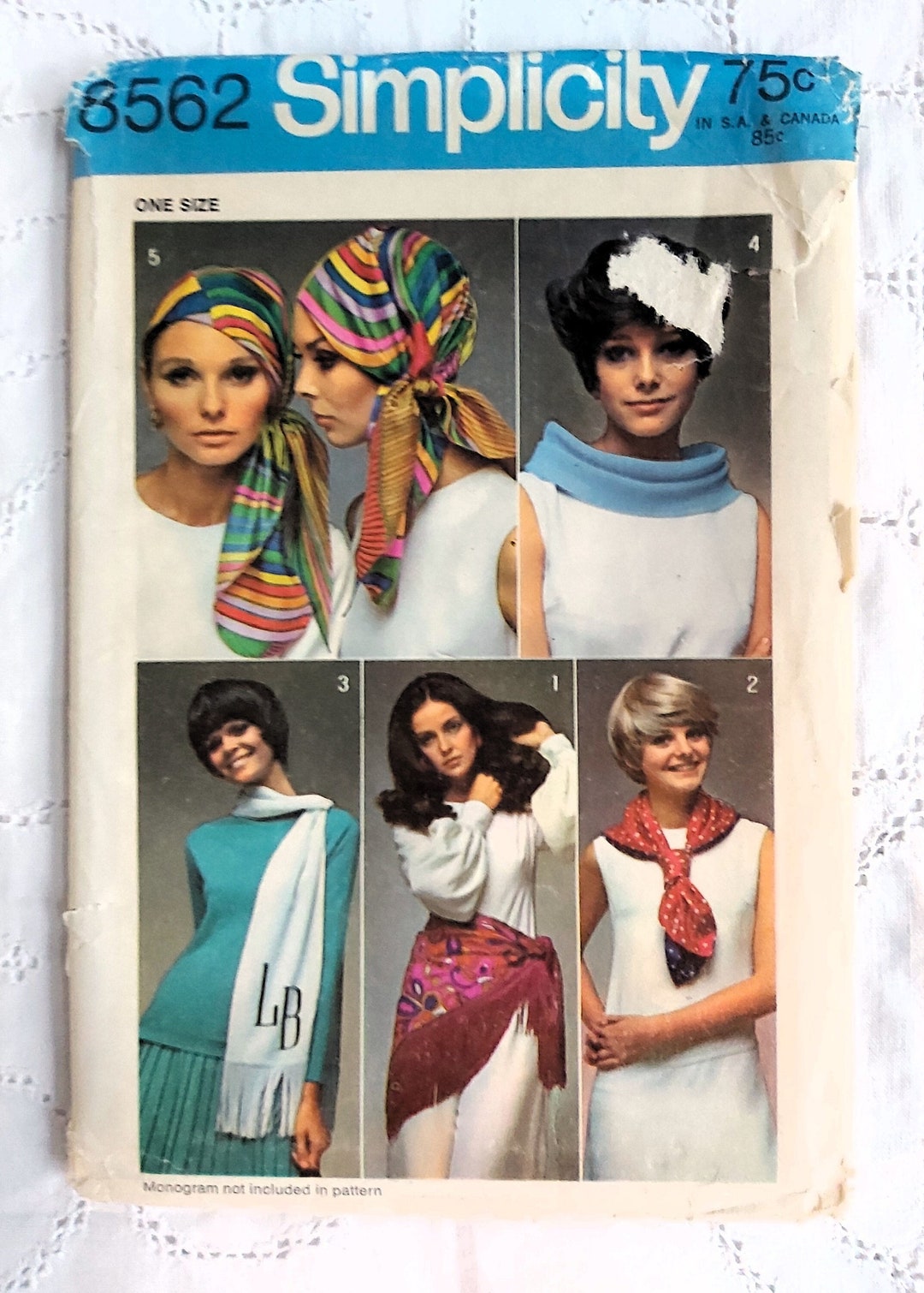 Boho Chic, 60s Fashion Scarfs & Tied Scarf Hat, Square or Long ...