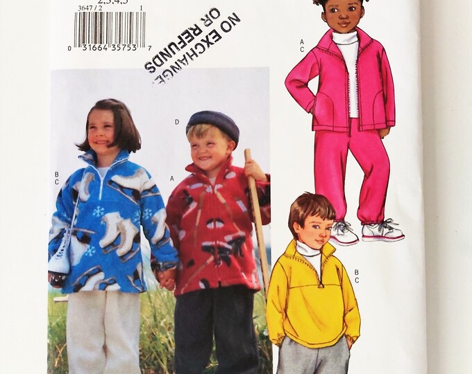 Children's Stretch Knit Separates & Cap, Fleece Jacket, Zipper Front or ...