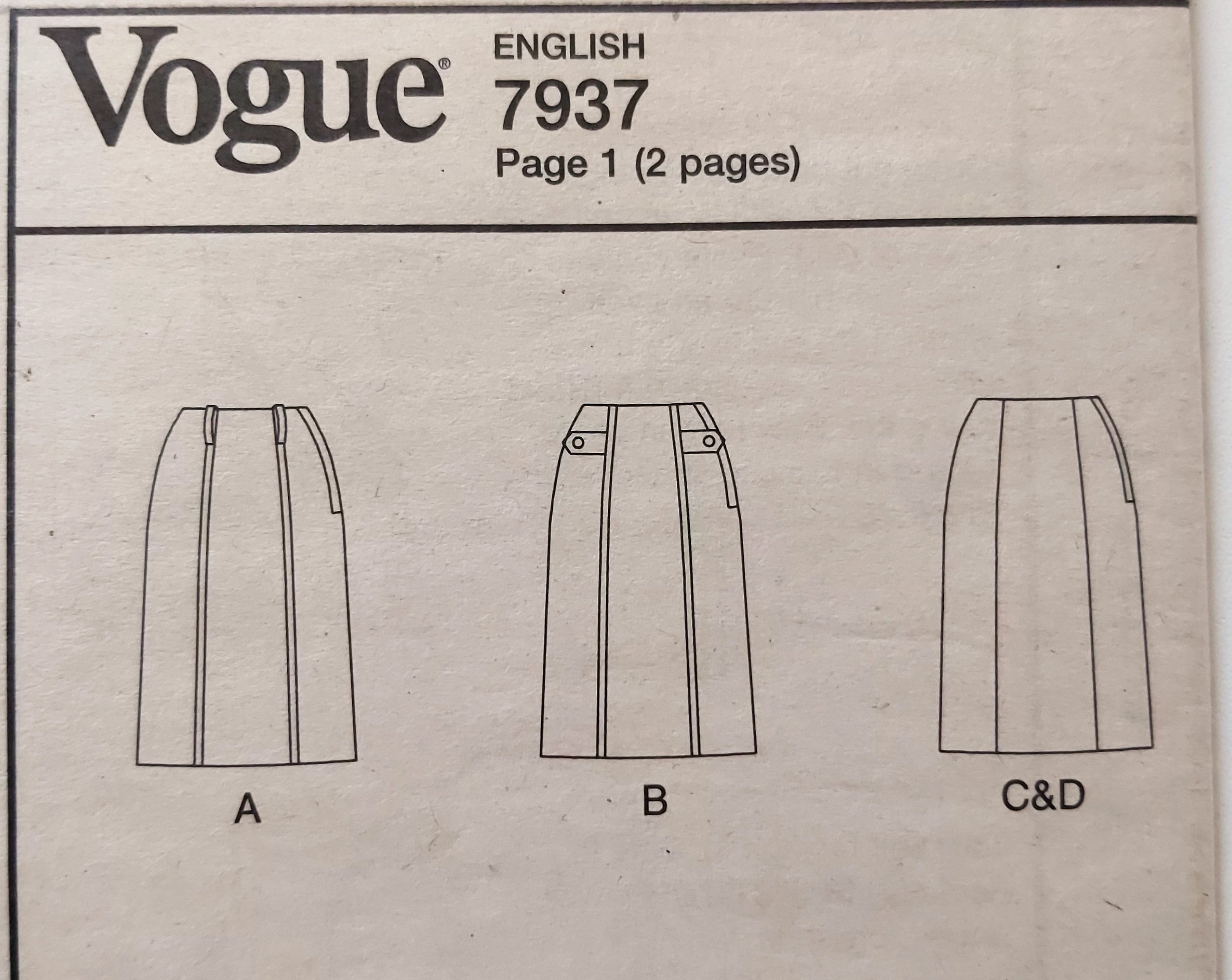 Easy to Sew Straight Skirts, 4 Looks 1 Pattern, Princess Seams, Back ...
