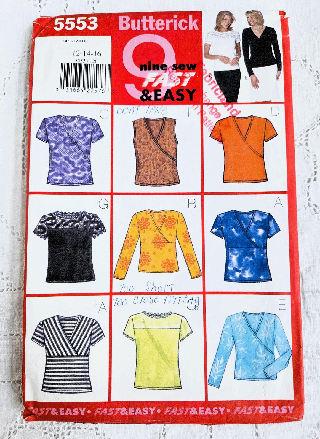 90s Stretch Knit Tops With Bodice & Sleeve Variations, Close-fitting T ...