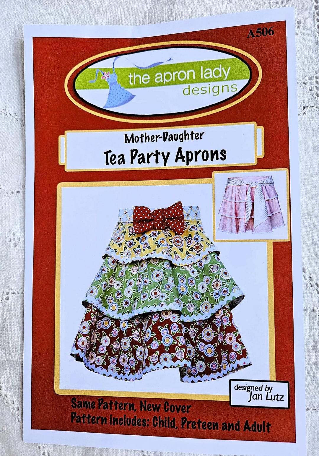 Mother Daughter Tea Party Aprons, Half Apron With Three Tiers and Ties ...