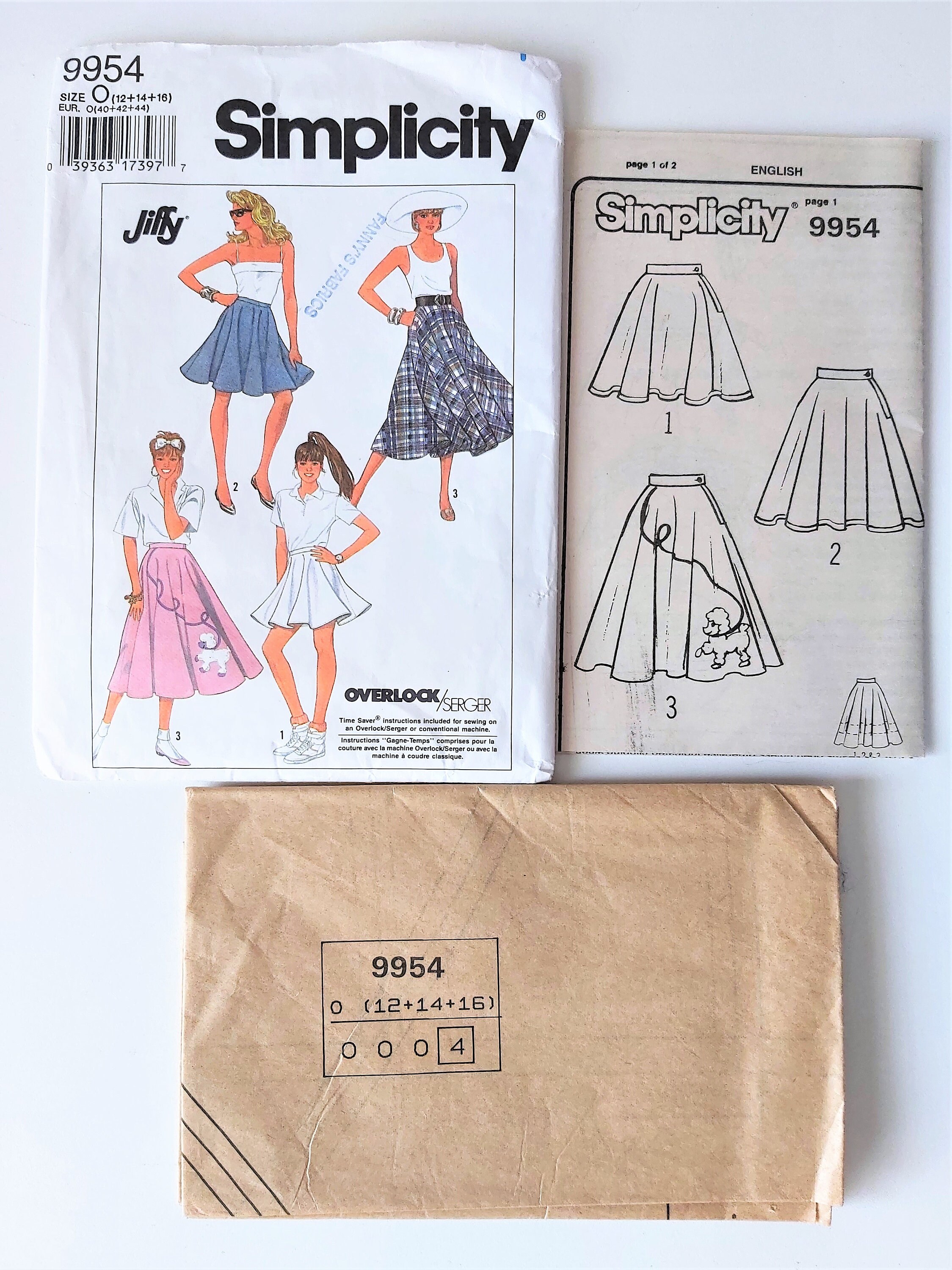Easy to Sew, 90s Circle Skirt, Poodle Skirt, Three Lengths, Mini Skirt ...