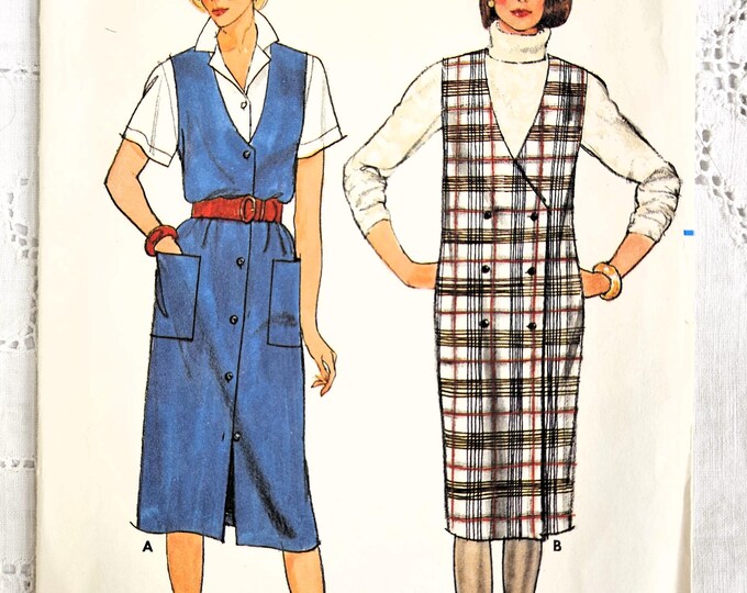 80s Straight Semi-fit Jumper, Double or Single Breast, Below Knee or ...