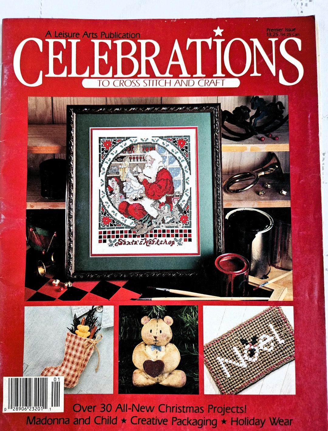 1989 Celebrations Magazine, Volume 1 Number 1, Christmas Cross Stitch ...