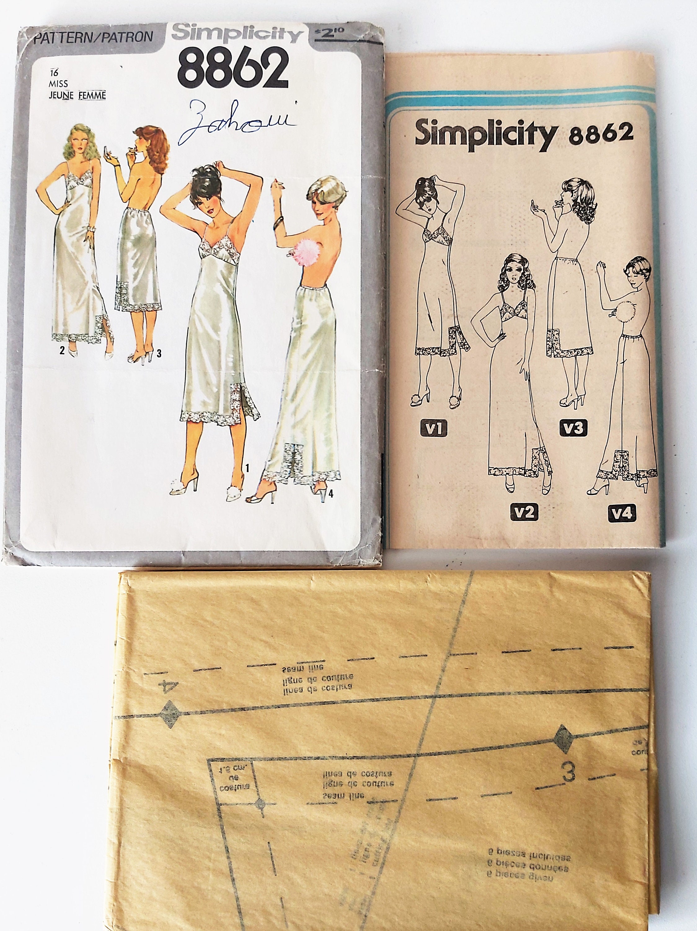 70s Classic Full and Half Slips, Below Knee or Ankle Lengths, Spaghetti ...