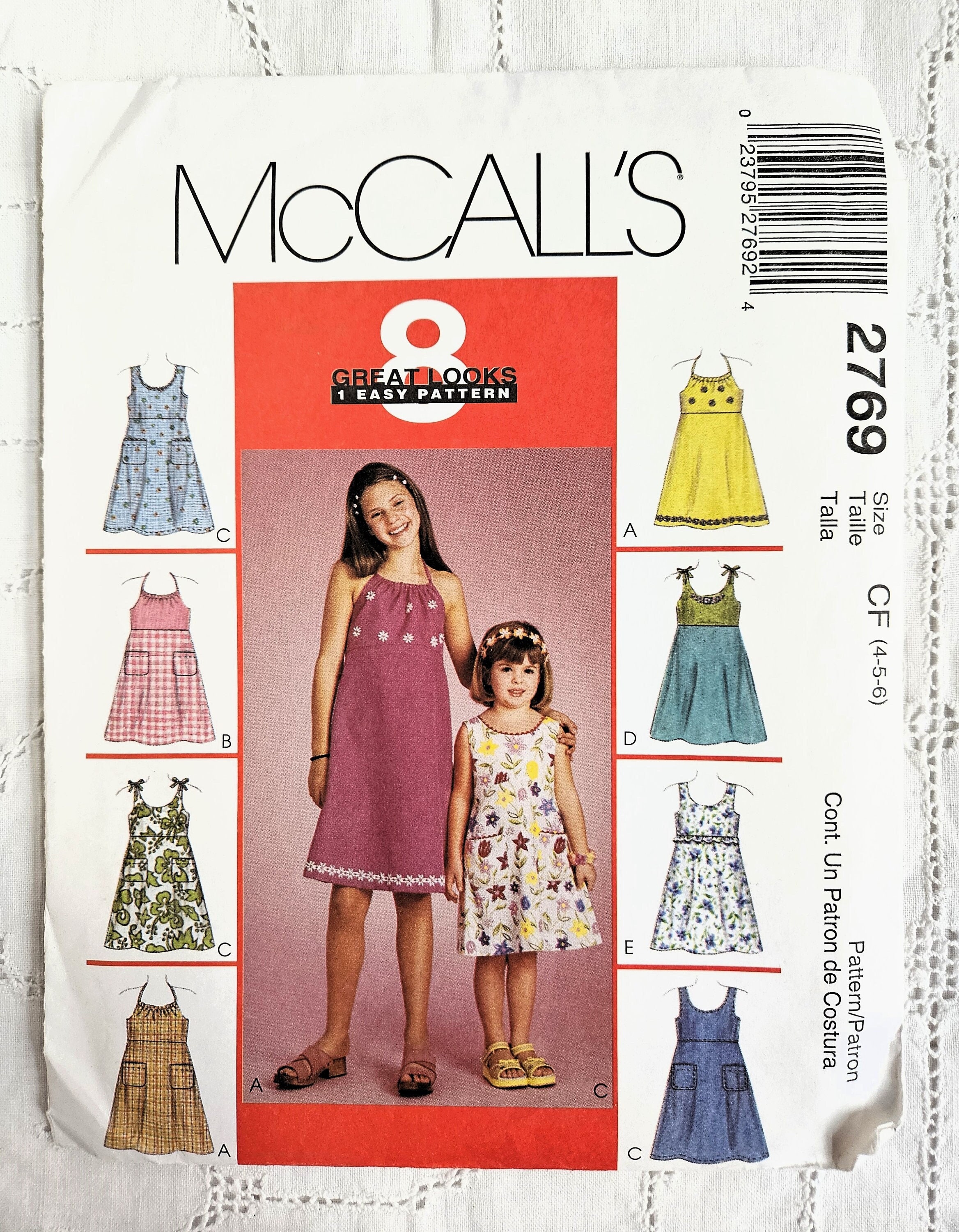 Easy to Sew Girls' Sundresses, 8 Looks 1 Pattern, A-line Skirt With ...