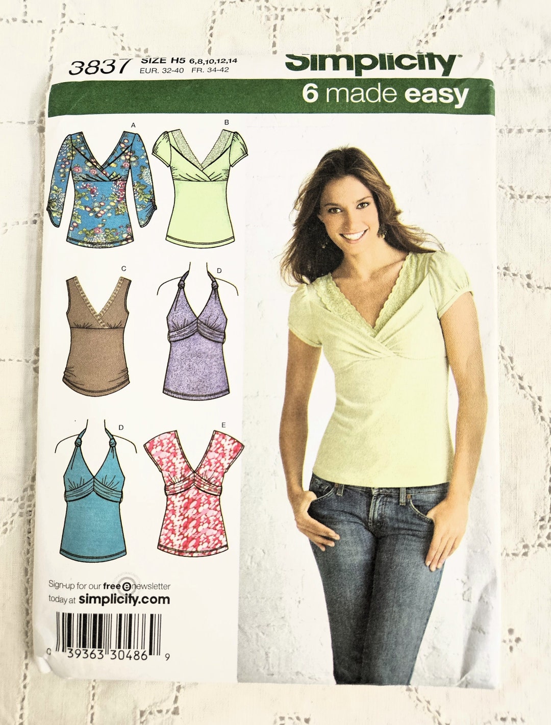 Easy to Sew Stretch Knit Tops, Surplice Bodice, Halter or V-necklines ...