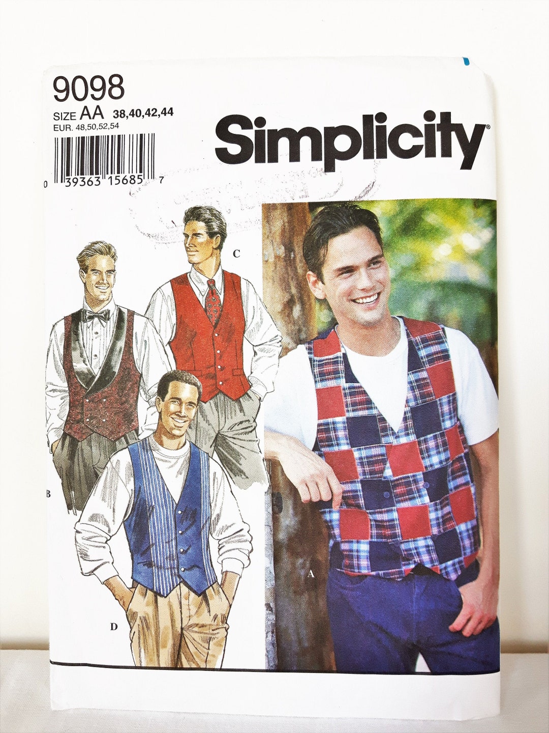 Classic 90s Men's Lined Vests, Single or Double Breasted, Back Belt ...