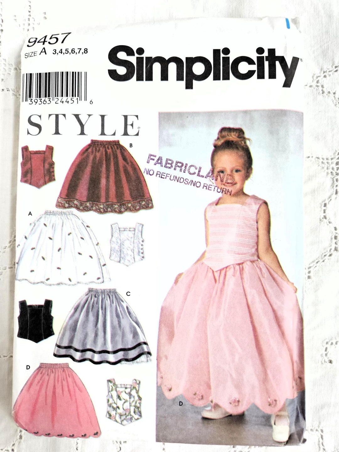 Little Girls' Princess Top & Skirt, Sleeveless Top, Full Length Flared ...