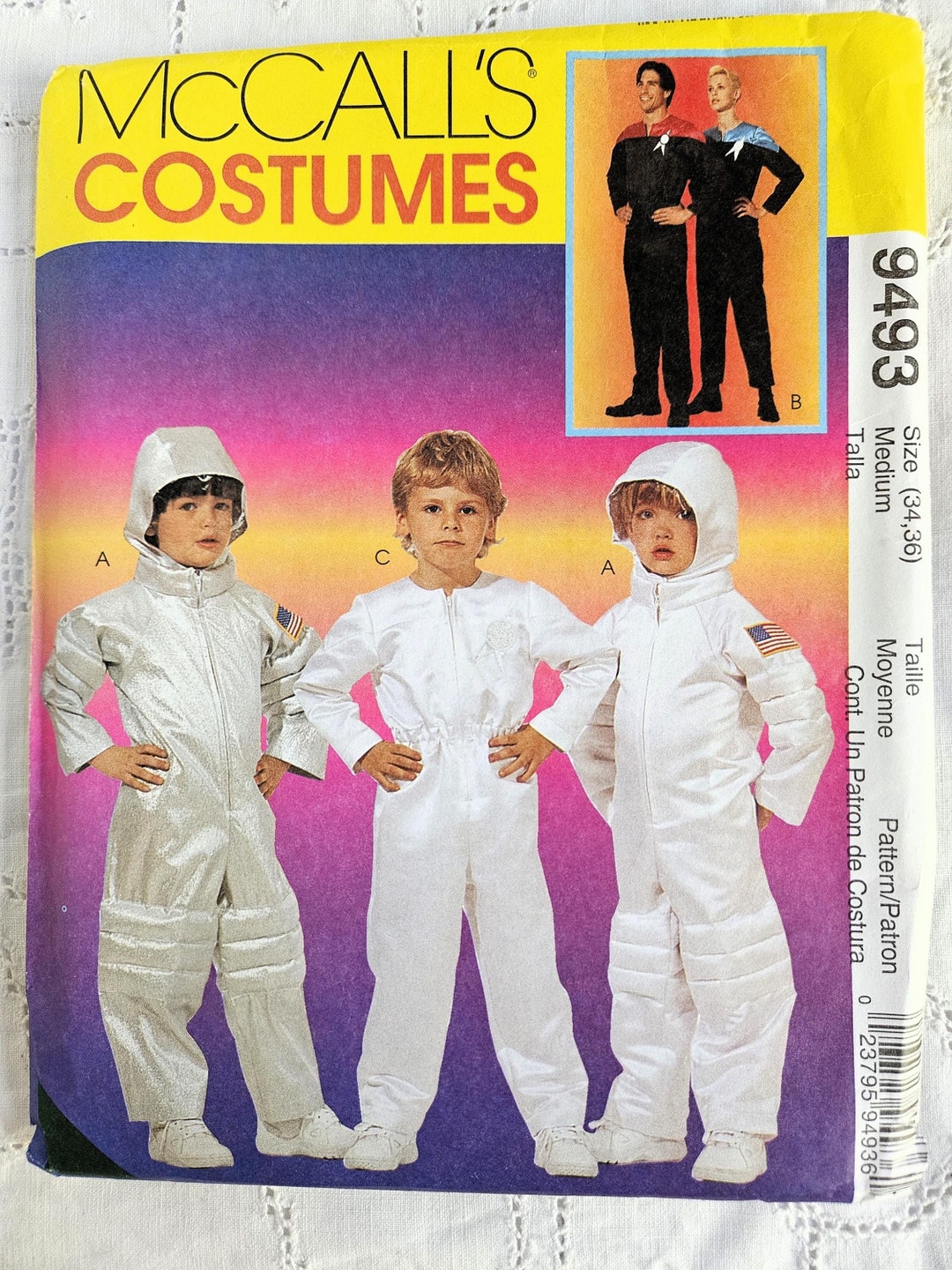 Adult Space Suit Costume, One-piece Astronaut Jumpsuit, Star Trek Style ...