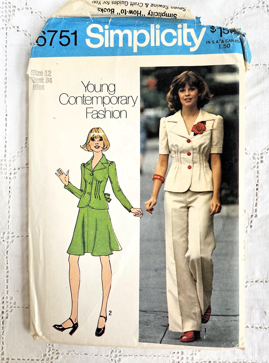 Mod 70s Separates, Fitted Midriff Jacket With Back Ties and Sleeve ...
